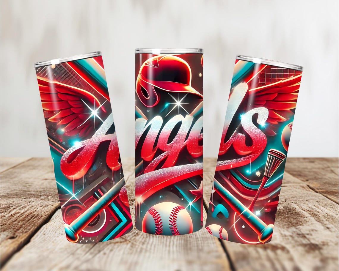 Angels Png, 20oz Tumbler Sublimation Wrap, Baseball PNG and JPG, Angels ...