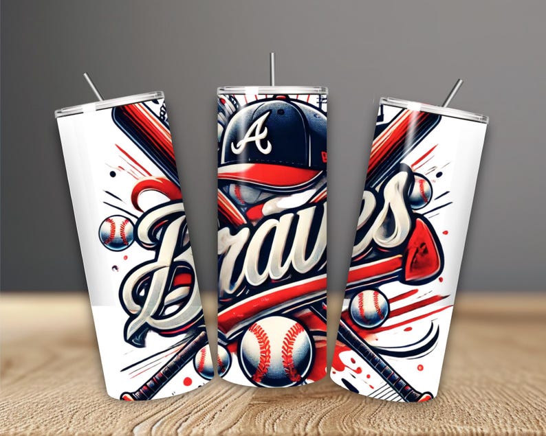 Braves Png, Sublimation Wrap for 20oz Cup, Baseball PNG and JPG, Braves ...