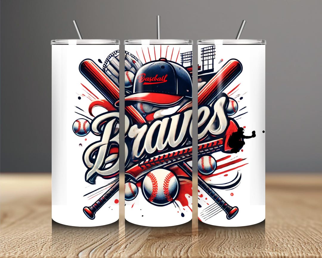 Braves Png, Sublimation Wrap for 20oz Cup, Baseball PNG and JPG, Braves ...