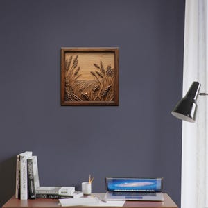 Golden Harvest, Wood Carving Designs of Wheat Field, Woodcarving Art ...