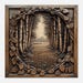 Forest Path, Wood Carving Designs of a Woodland Scene, Woodcarving Art ...
