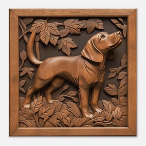 Curious Beagle, Wood Carving Designs of a Happy Hound, Woodcarving Art ...