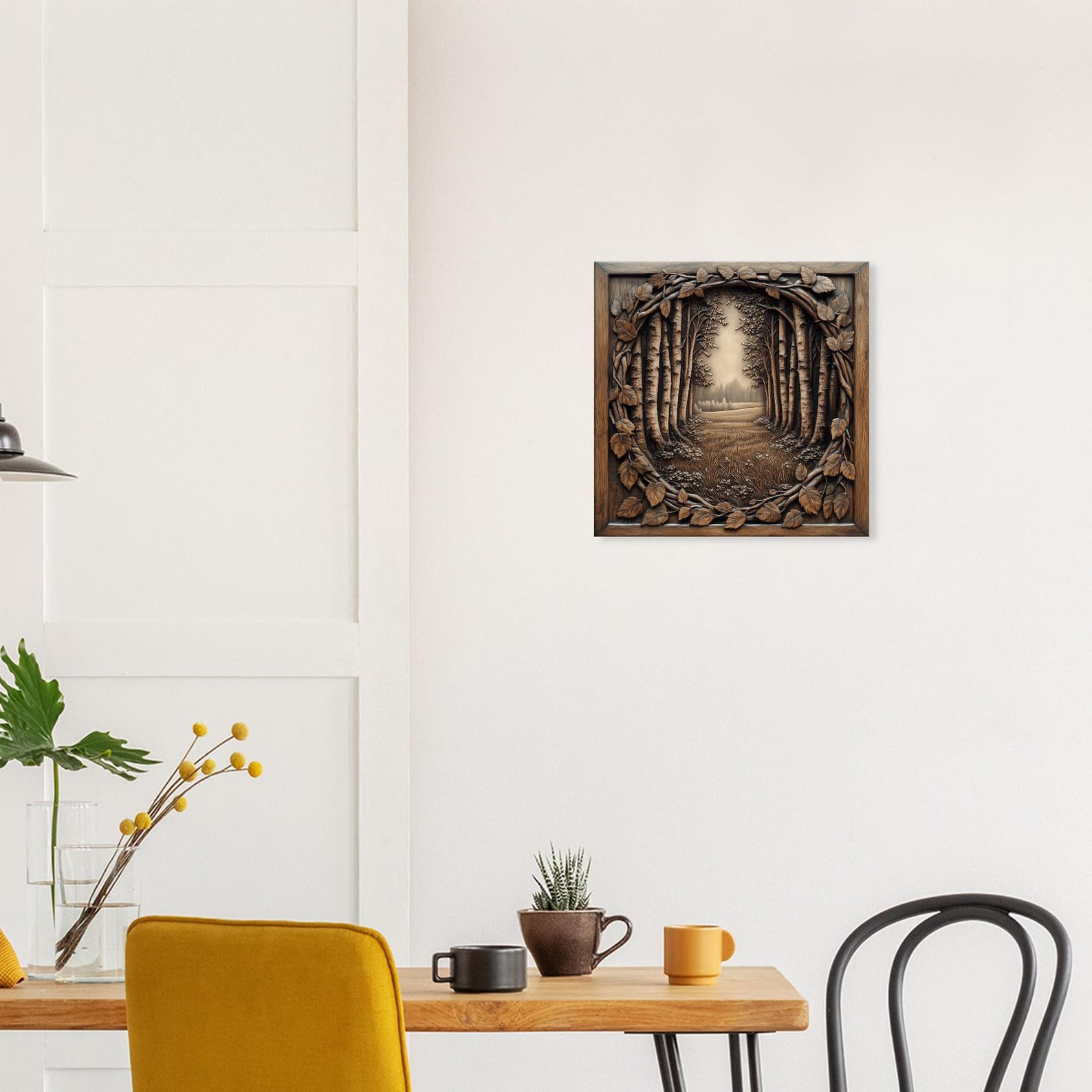 Forest Path, Wood Carving Designs of a Woodland Scene, Woodcarving Art ...