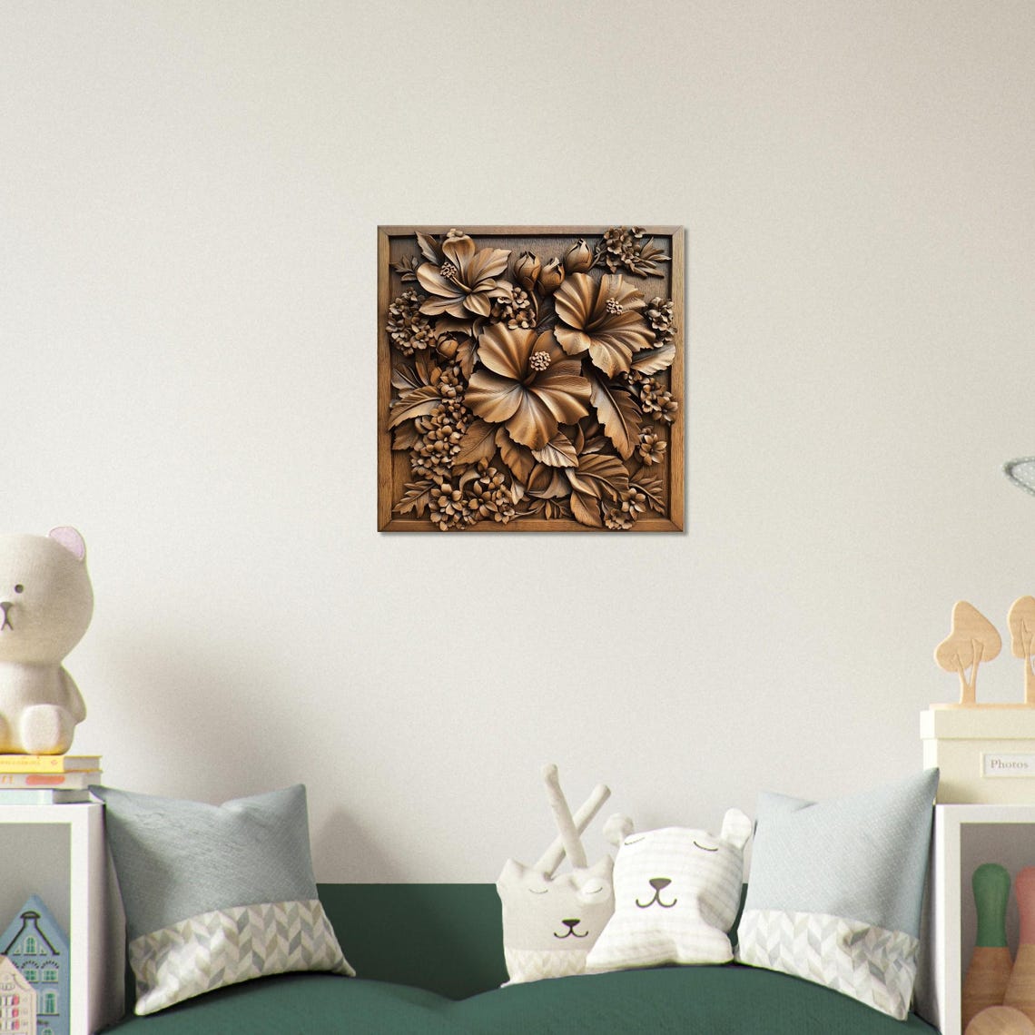 Hibiscus Bloom, Wood Carving Designs of Hibiscus Flowers and Buds ...