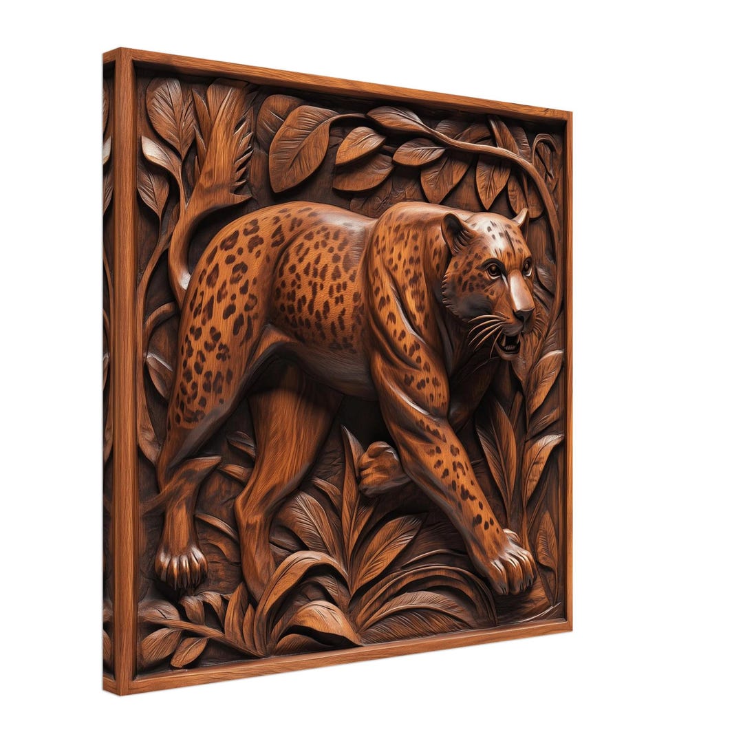 Jungle Prowler, Wood Carving Designs of a Leopard, Woodcarving Art ...
