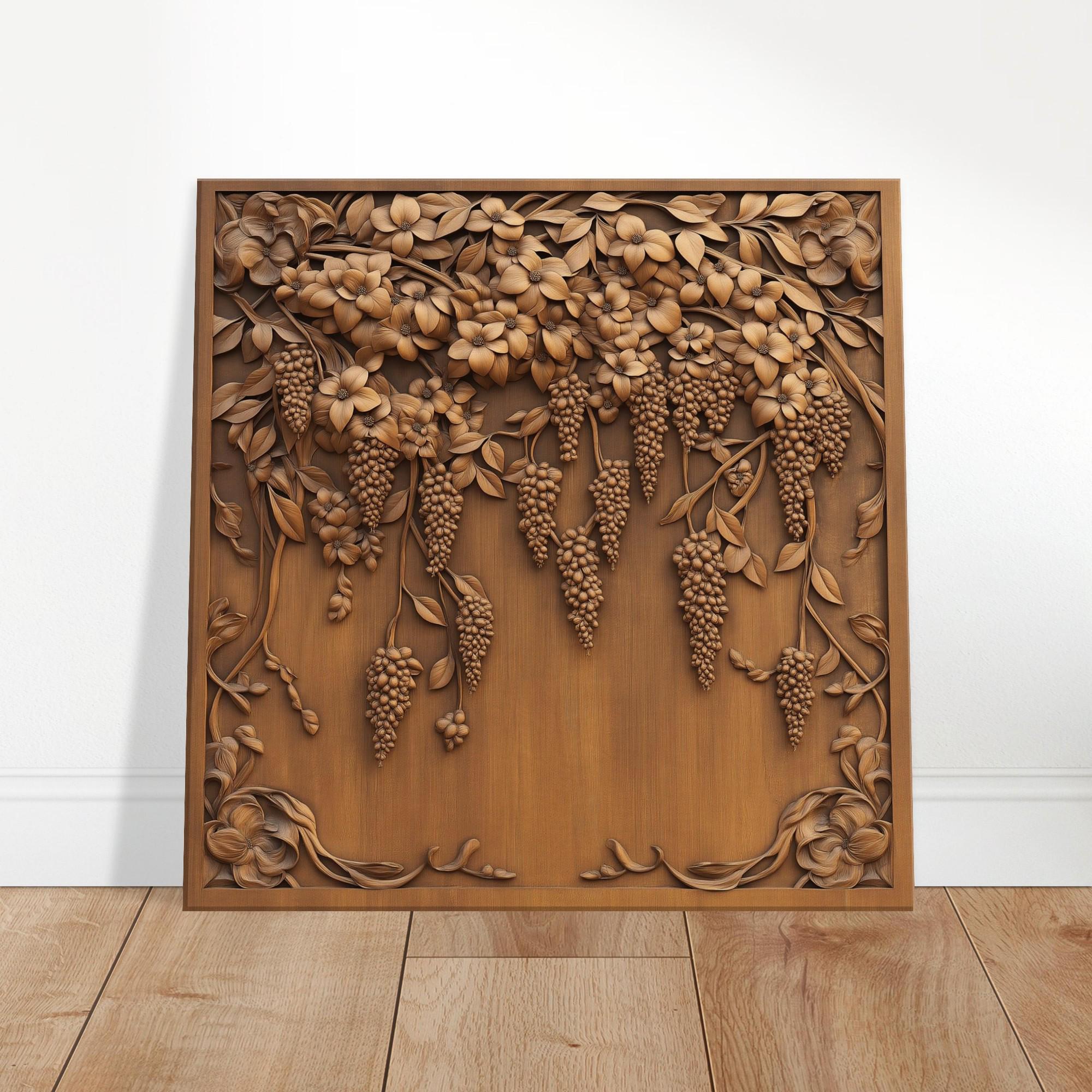 Wisteria Cascade, Wood Carving Designs of Blossoming Vines, Woodcarving ...