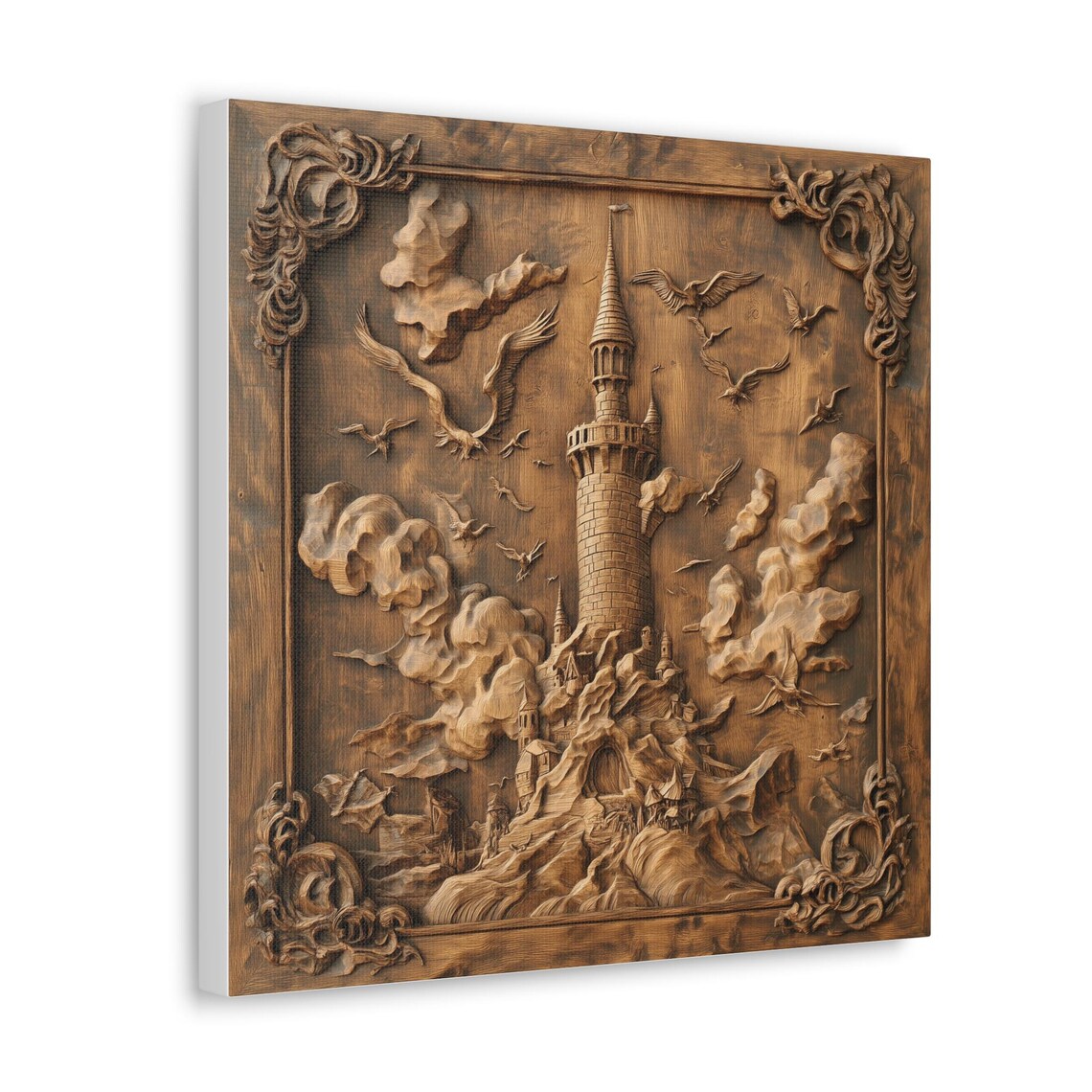 Tower of Ascension, Wood Carving Designs of a Mystical Fortress ...