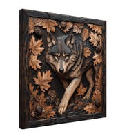 Custom Howling Wolf Sign Personalized Wolf on the Srescent Moon Forest ...