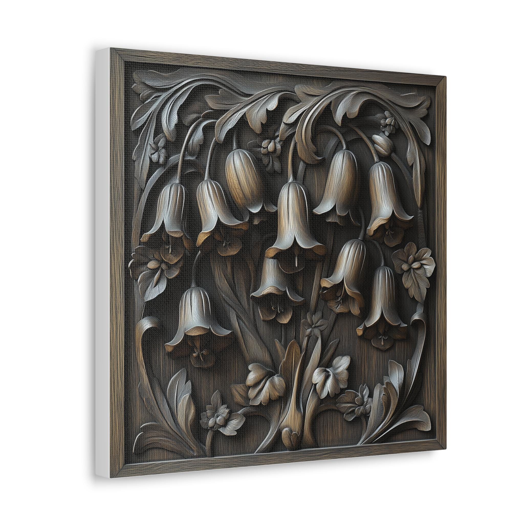 Enchanted Bellflower Garden Wood Carving Designs of Blooming ...