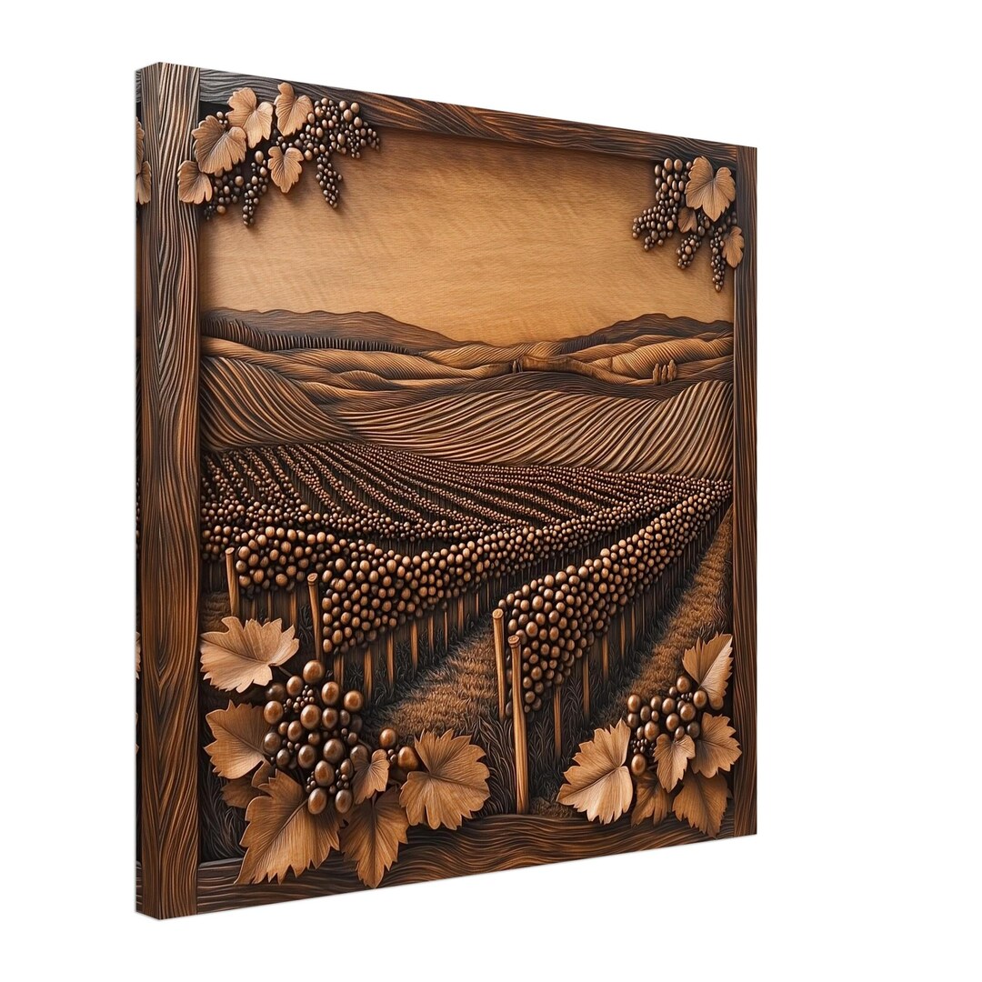 Vineyard Vista, Wood Carving Designs of Wine Country, Woodcarving Art ...