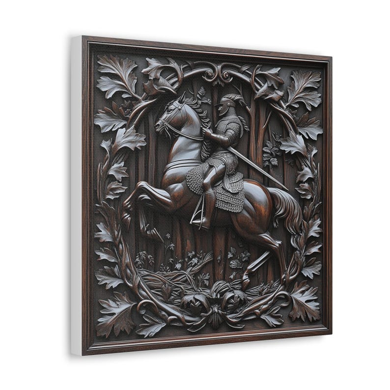 Forest Knight, Wood Carving Designs of a Warrior on Horseback ...