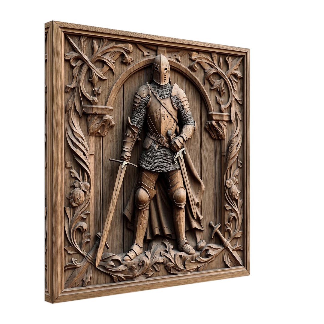 Valiant Knight's Stand, Wood Carving Designs of Medieval Armor ...