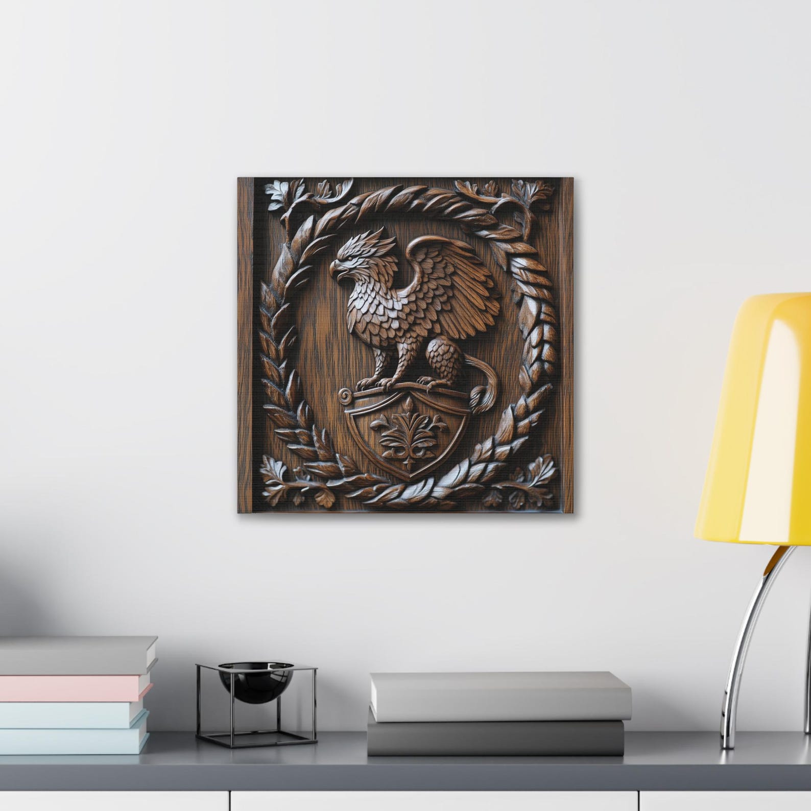 Noble Griffin, Wood Carving Designs of a Heraldic Crest, Woodcarving ...