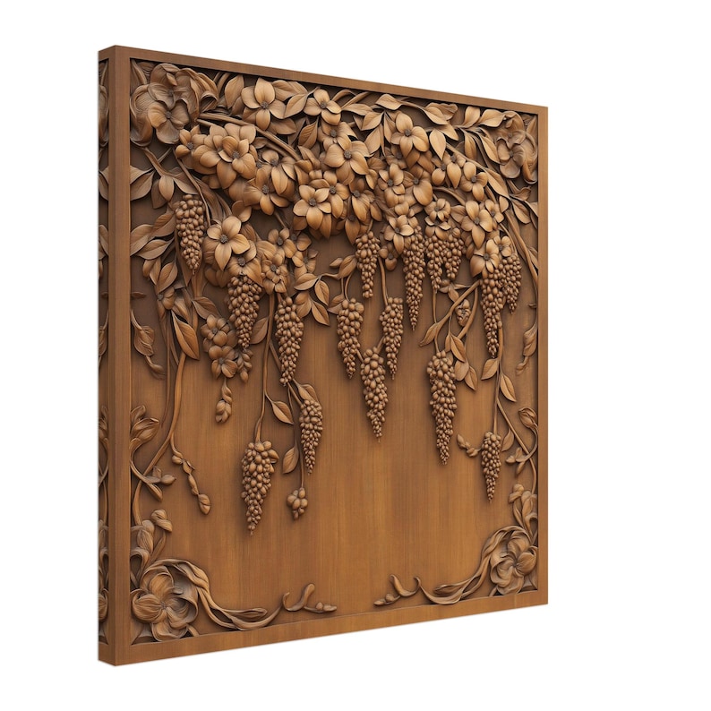 Wisteria Cascade, Wood Carving Designs of Blossoming Vines, Woodcarving ...