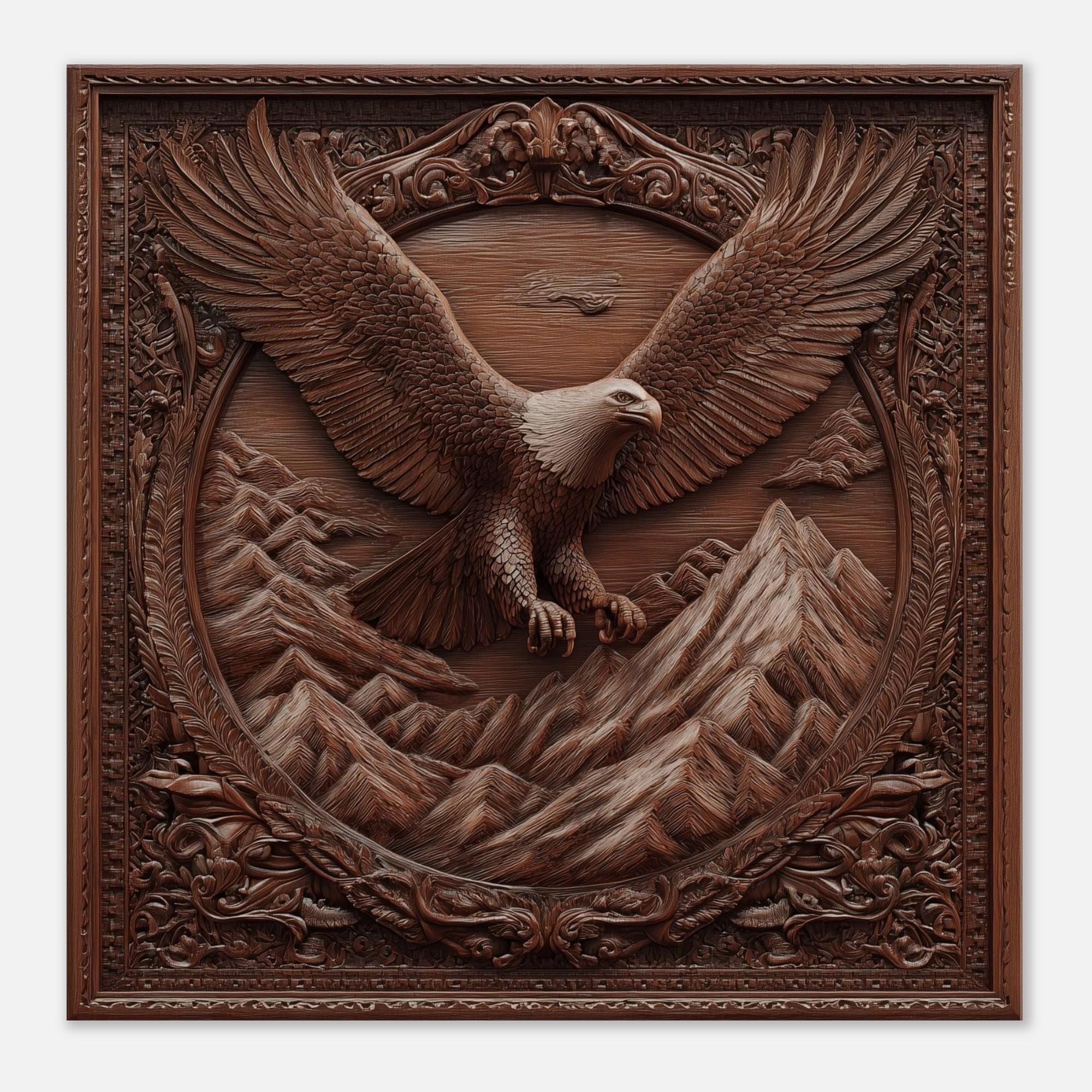 Freedom's Flight, Wood Carving Designs of an Eagle, Woodcarving Art ...