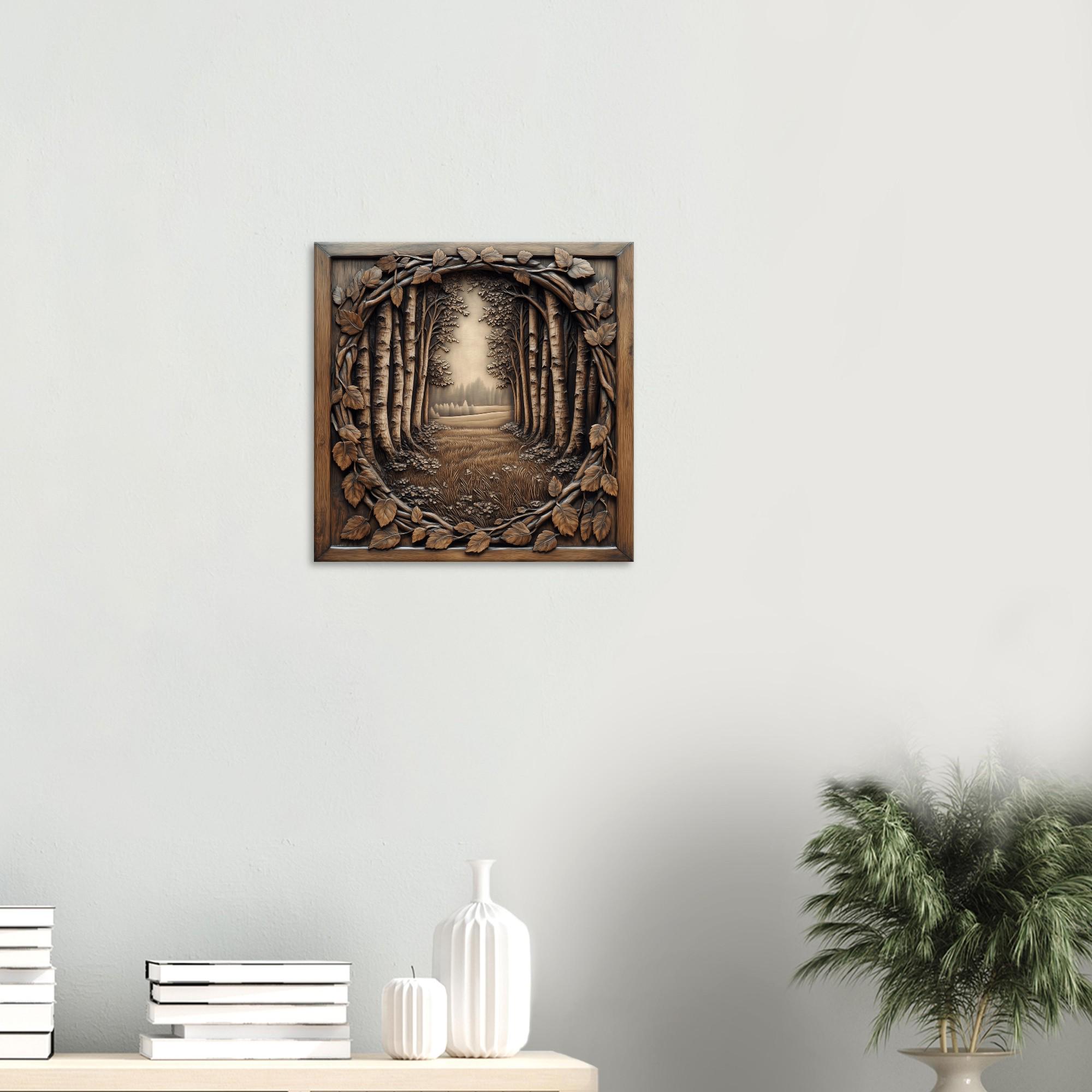 Forest Path, Wood Carving Designs of a Woodland Scene, Woodcarving Art ...