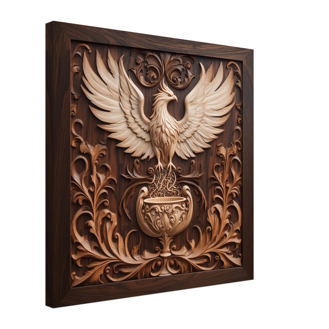 Phoenix Rising, Wood Carving Designs of a Mythical Bird, Woodcarving ...