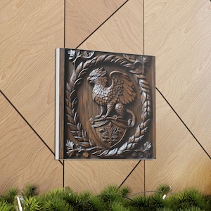 Noble Griffin, Wood Carving Designs of a Heraldic Crest, Woodcarving ...