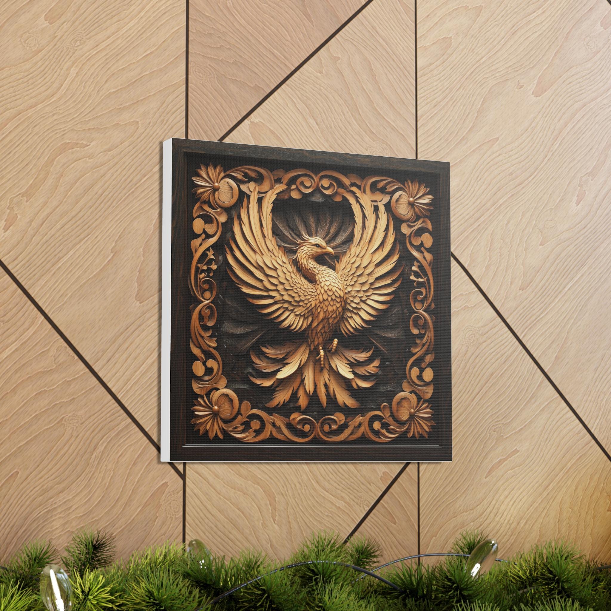 Radiant Rebirth, Wood Carving Designs of a Phoenix, Woodcarving Art ...