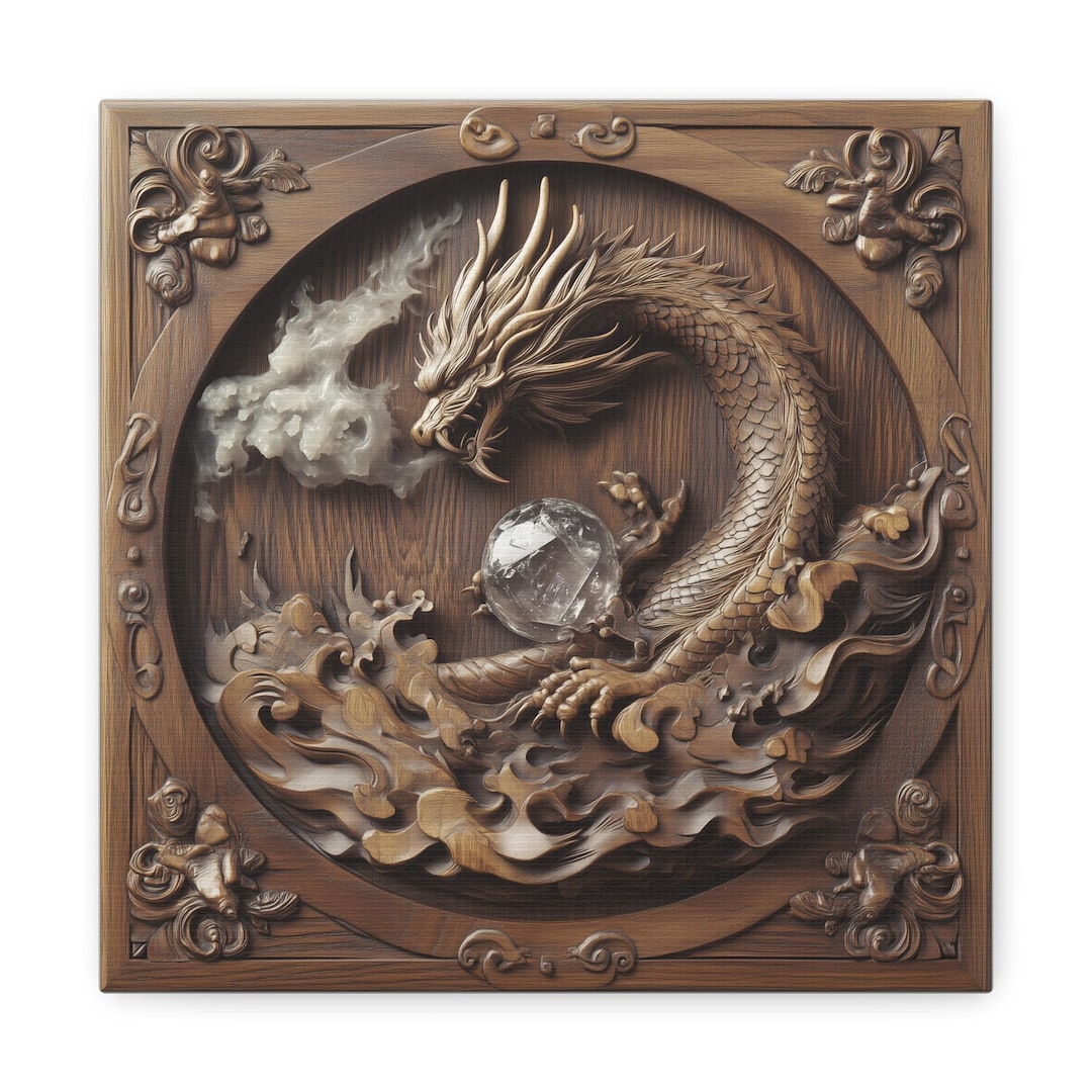 Celestial Dragon, Wood Carving Designs of a Mythical Guardian ...