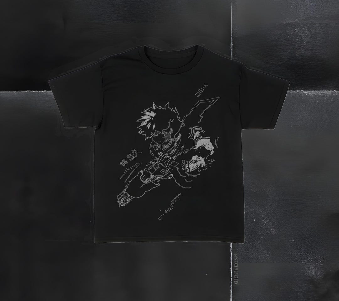 My Hero Academia Deku Outline T-shirt/long Sleeve - Etsy