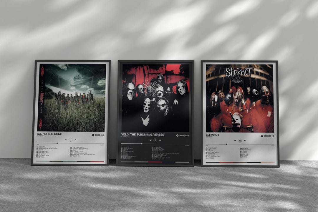 Slipknot Wall Art Set, Printable Wall Art, Slipknot Modern Home Decor ...