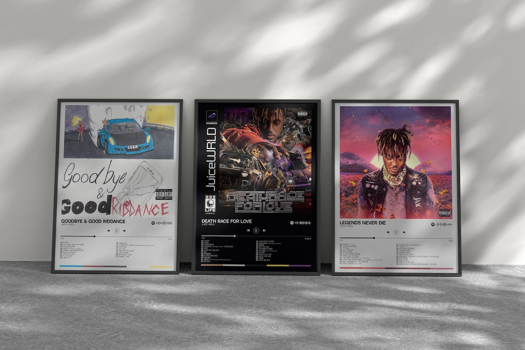 Juice WRLD Wall Art Set, Printable Wall Art, Juice WRLD Modern Home ...
