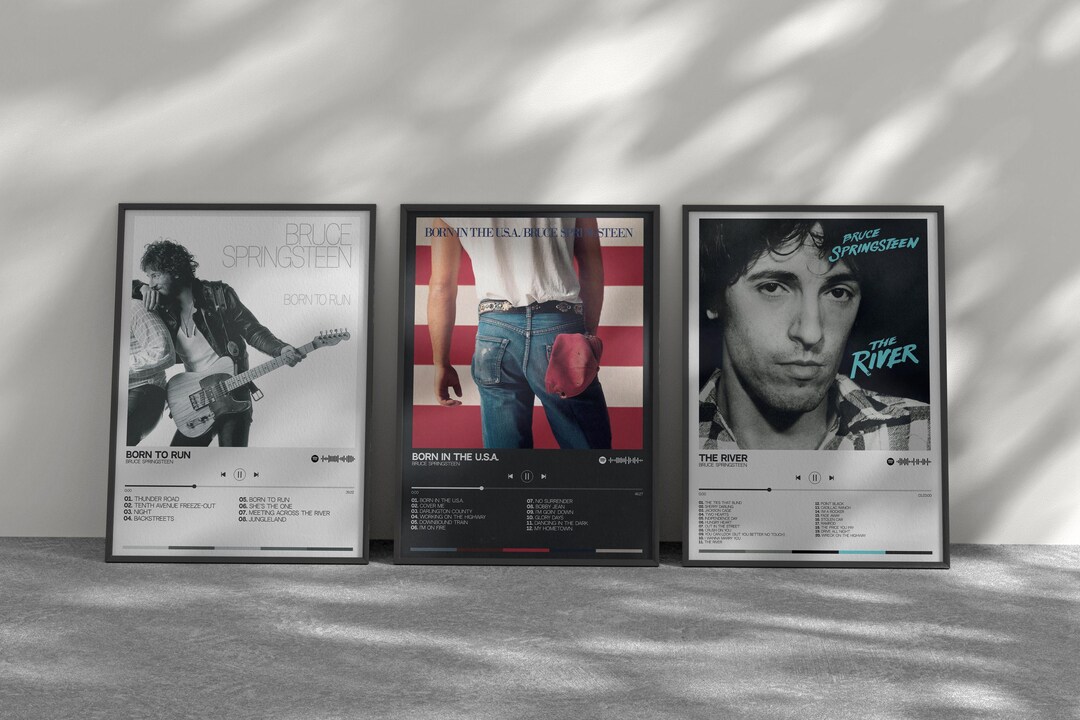 Bruce Springsteen Wall Art Set, Printable Wall Art, Bruce Springsteen ...