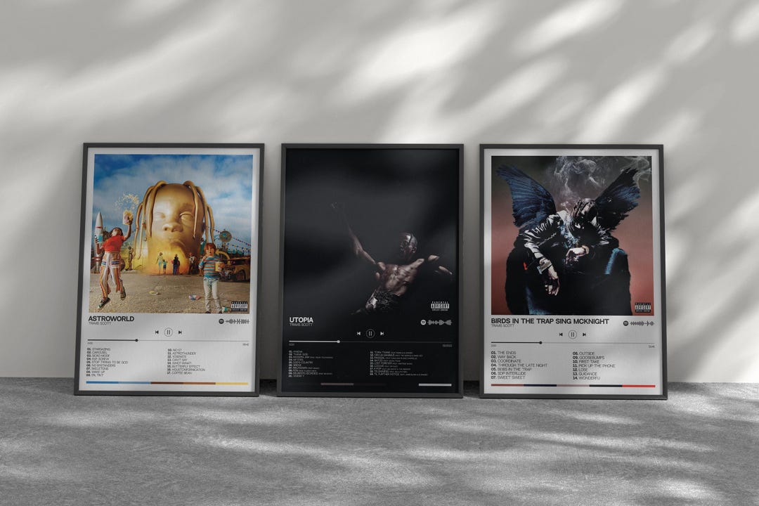 Travis Scott Wall Art Set, Printable Wall Art, Travis Scott Modern Home ...
