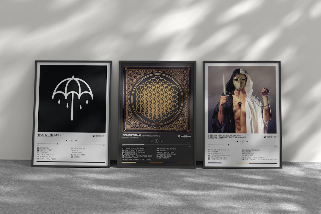 Bring Me the Horizon Wall Art Set, Printable Wall Art, BMTH Modern Home ...