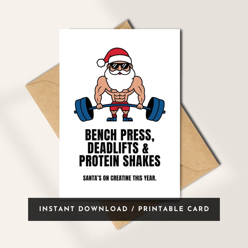 Funny Santa Card - Etsy