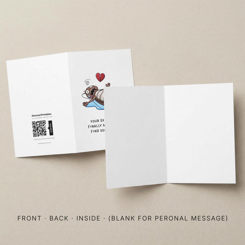 Funny Break up Card Printable, Anti Valentine Card, Ex Boyfriend Card ...