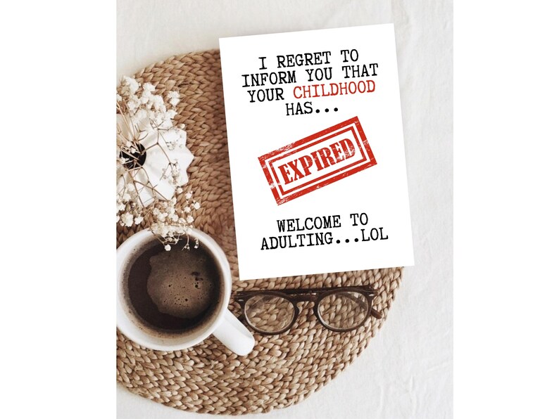 Funny 21st Birthday Card | Printable “childhood Expired” Card ...