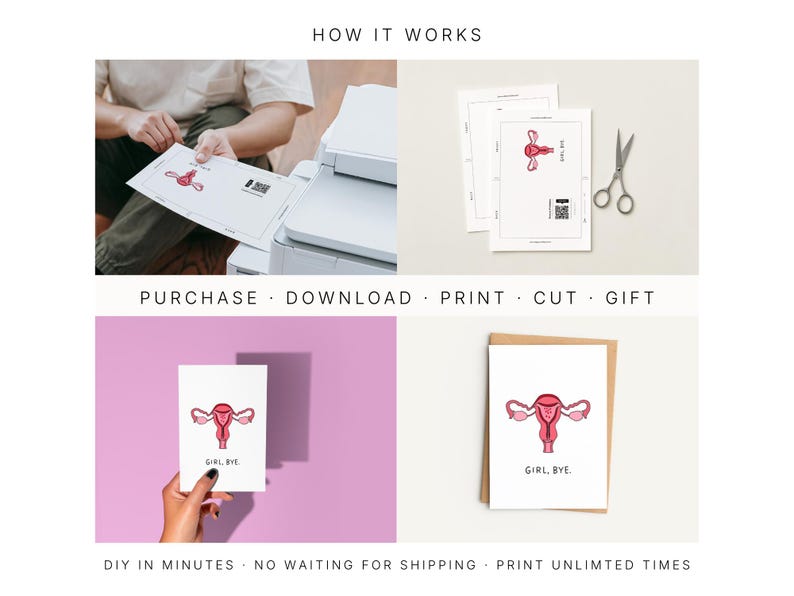 Funny Hysterectomy Card Printable | Menopause & Endometriosis Gift ...