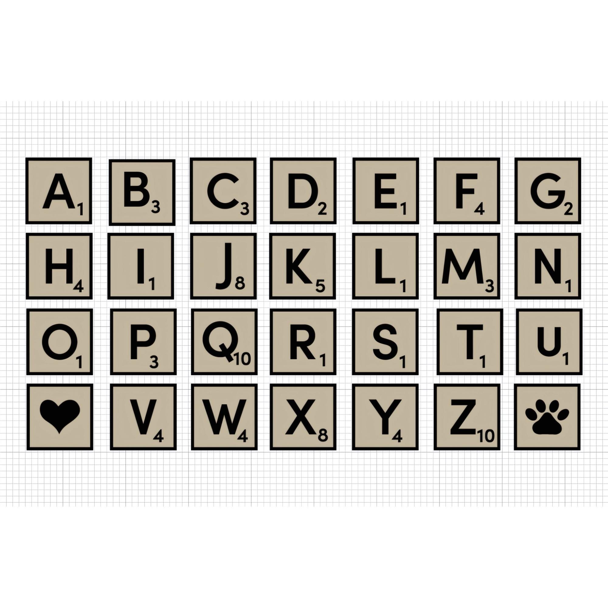 SCRABBLE TILES SVG Files, Scrabble Tiles, Tiles Scrabble, Scrabble Tile ...