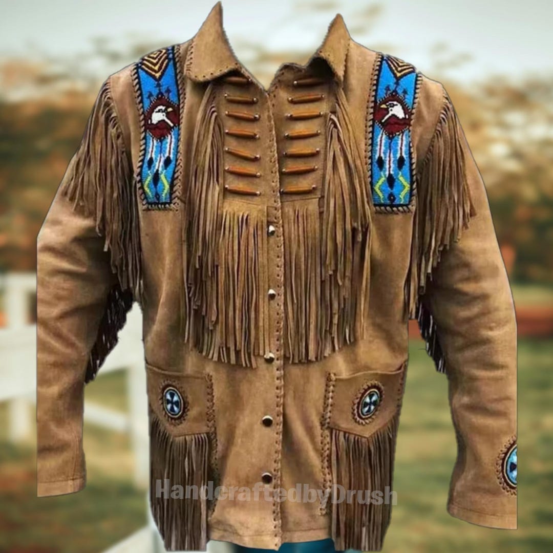 Exclusive Native American Western Fringe Coat | Sioux Indian Style ...