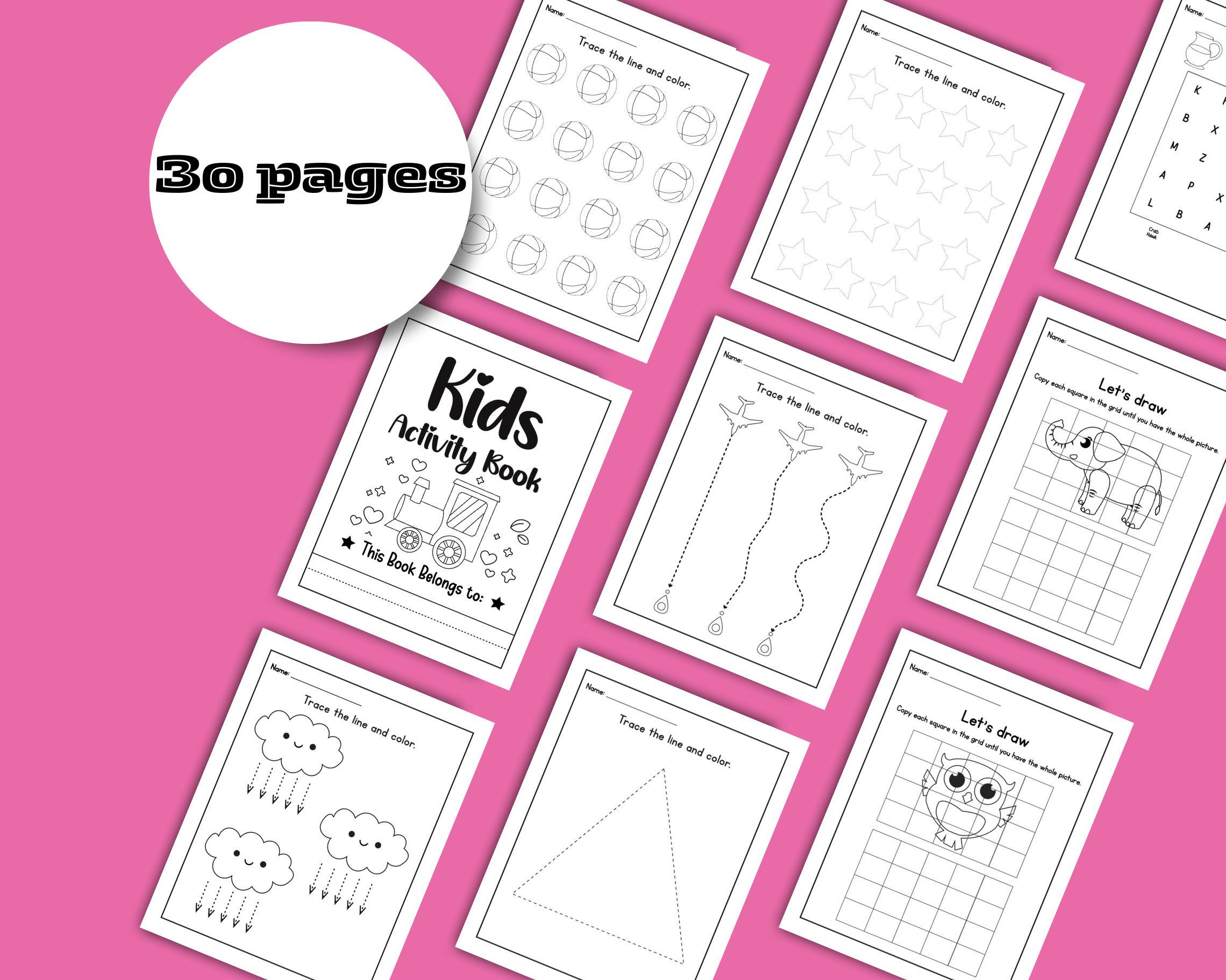 30-page Kids Activity Pages | Printable Children's Worksheets ...