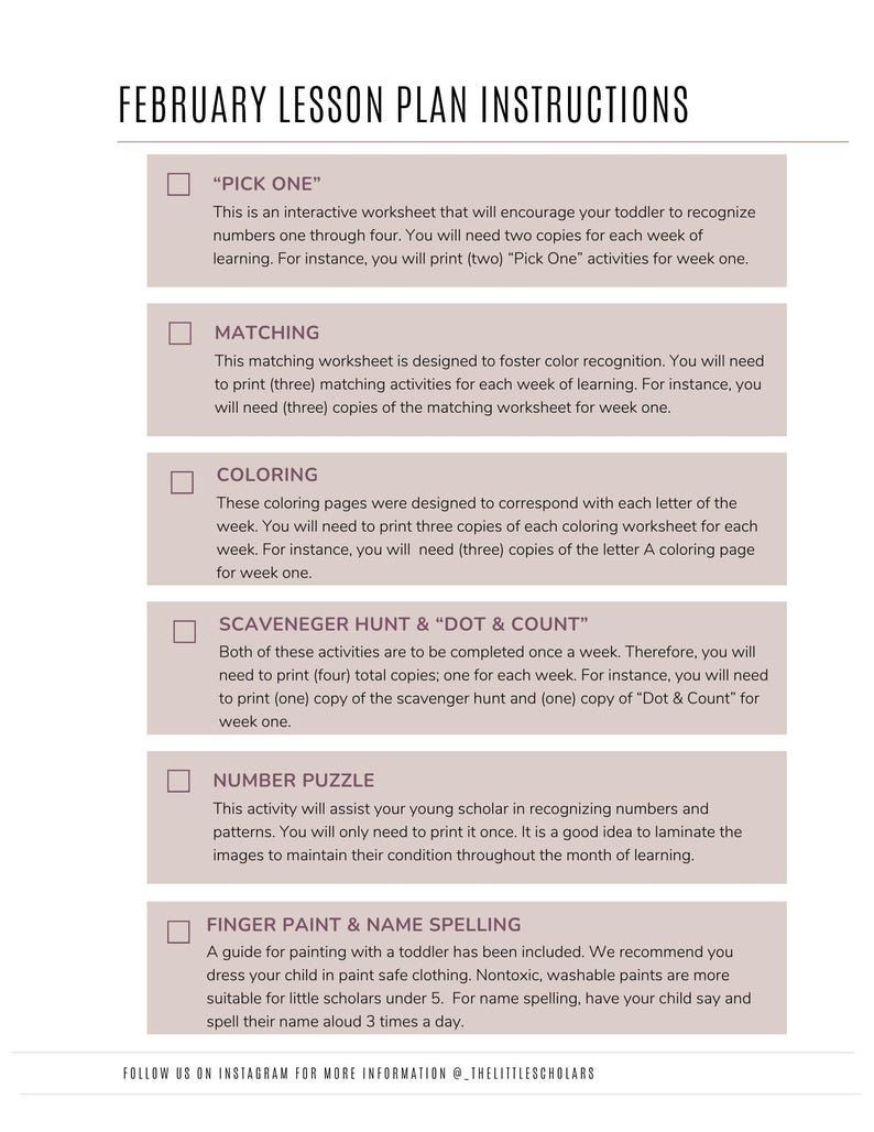 Ultimate February Lesson Plan for Toddlers- Homeschooling Lesson Plan ...