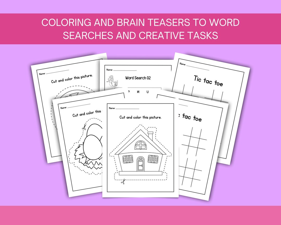 30-page Kids Activity Pages | Printable Children's Worksheets ...