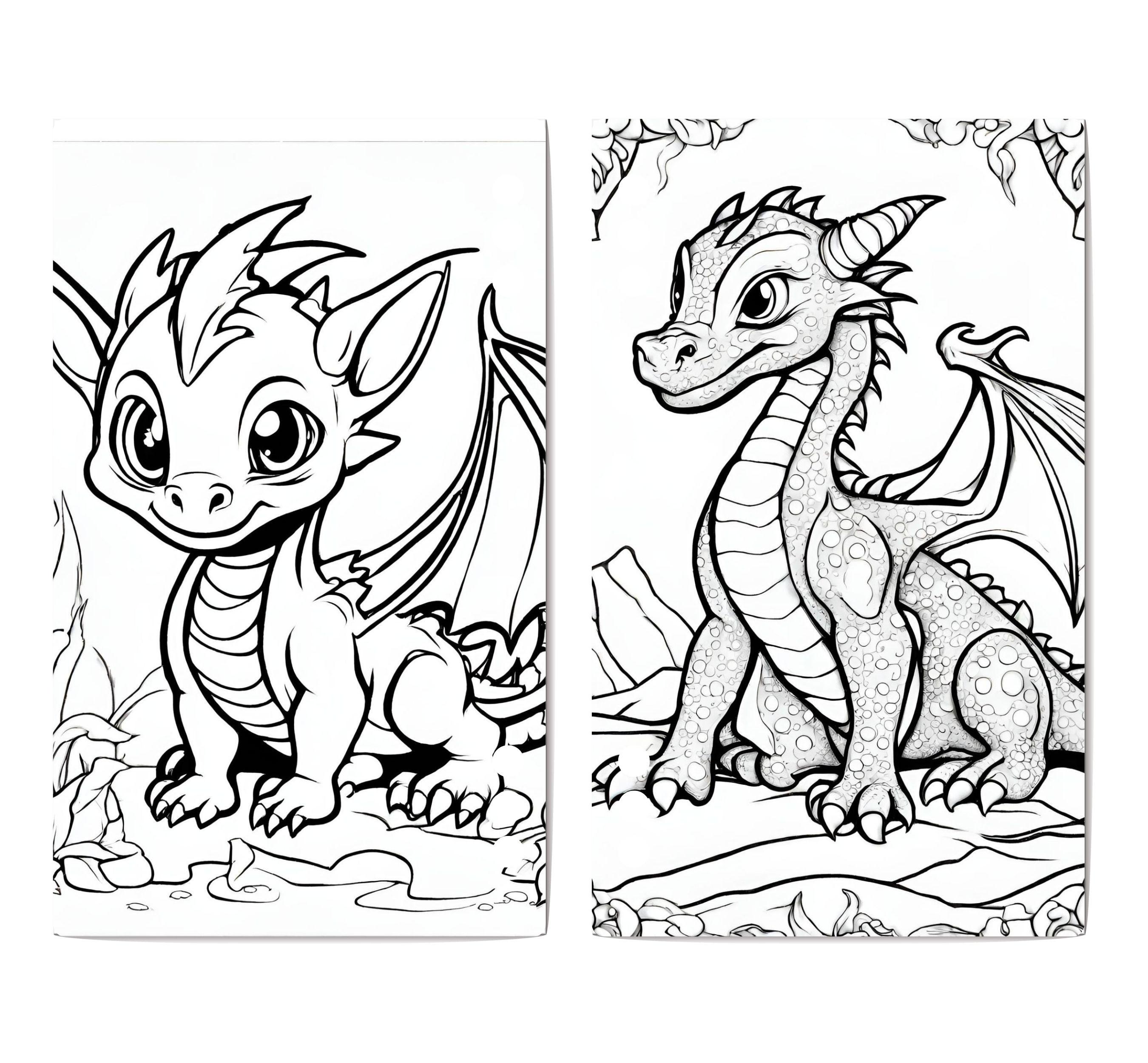 50 Cute Dragon Coloring Pages PDF – Printable Kids' Activity Sheets ...
