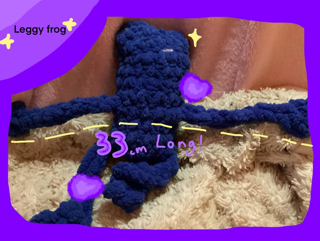 Ultra Leggy Frog Plushie Fun Gift Cute Toy Baby Handmade Young Business ...