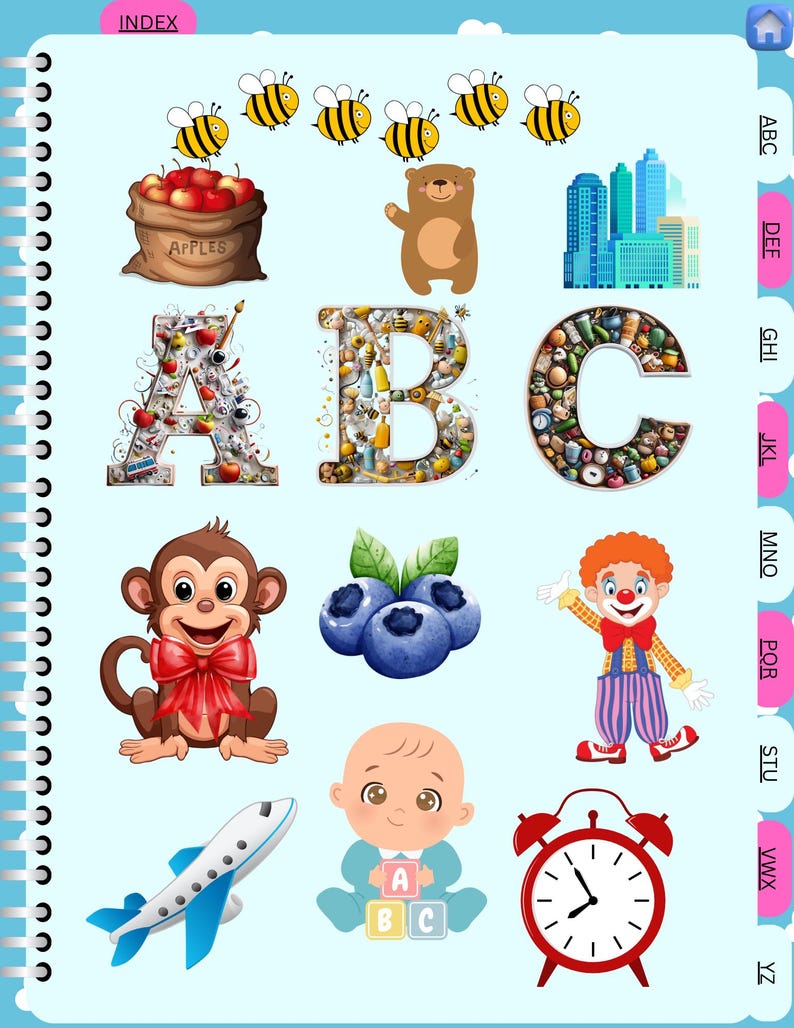 Alphabet Workbook Pre-k and K - Etsy