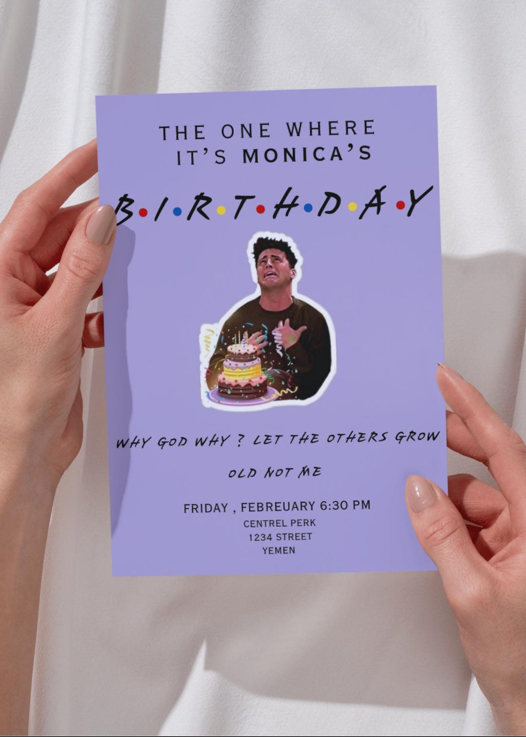 Editable Friends Birthday Invitation - "the One Where" Birthday Invite ...