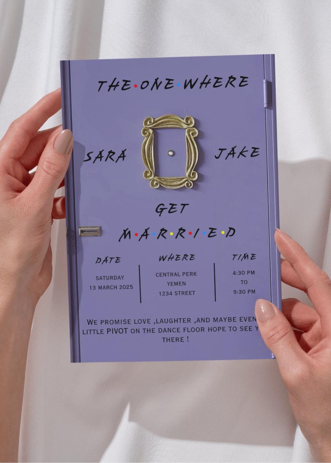 Editable Friends-themed Wedding Invitation | Friends TV Show Wedding ...