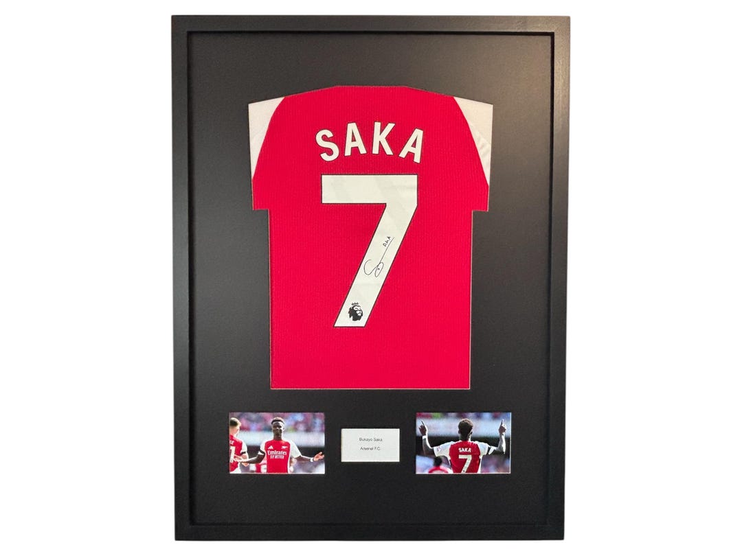 Bukayo Saka Signed Arsenal Shirt - 2024/25 Season Framed Football ...