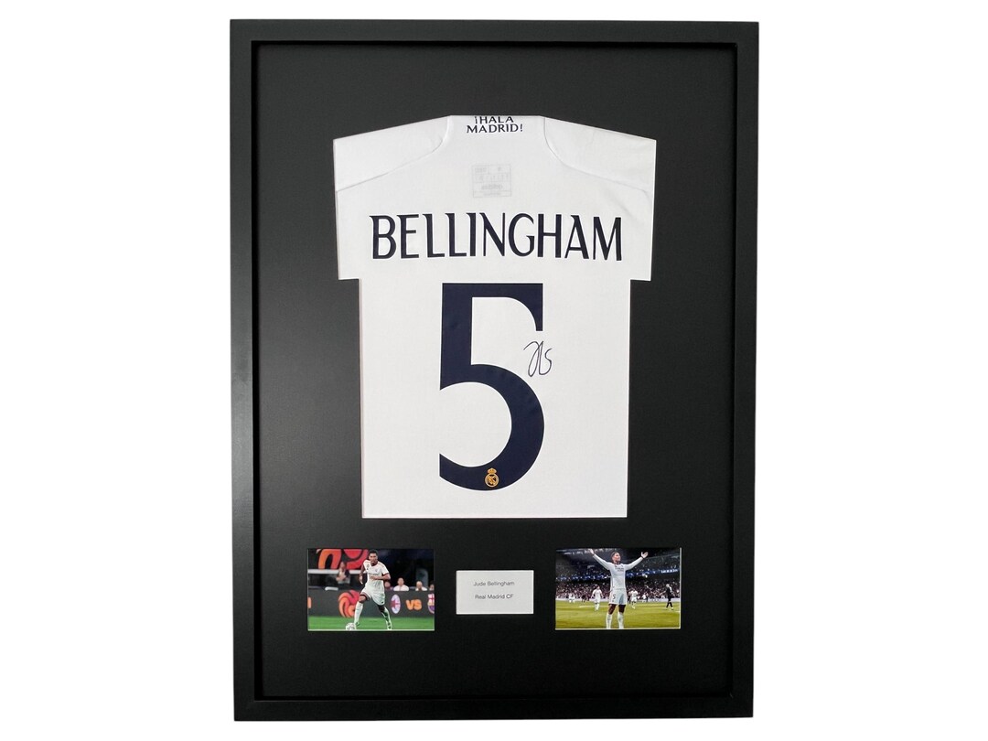 Jude Bellingham Print Signed Shirt - Real Madrid 23/24 Framed Shirt. - Etsy