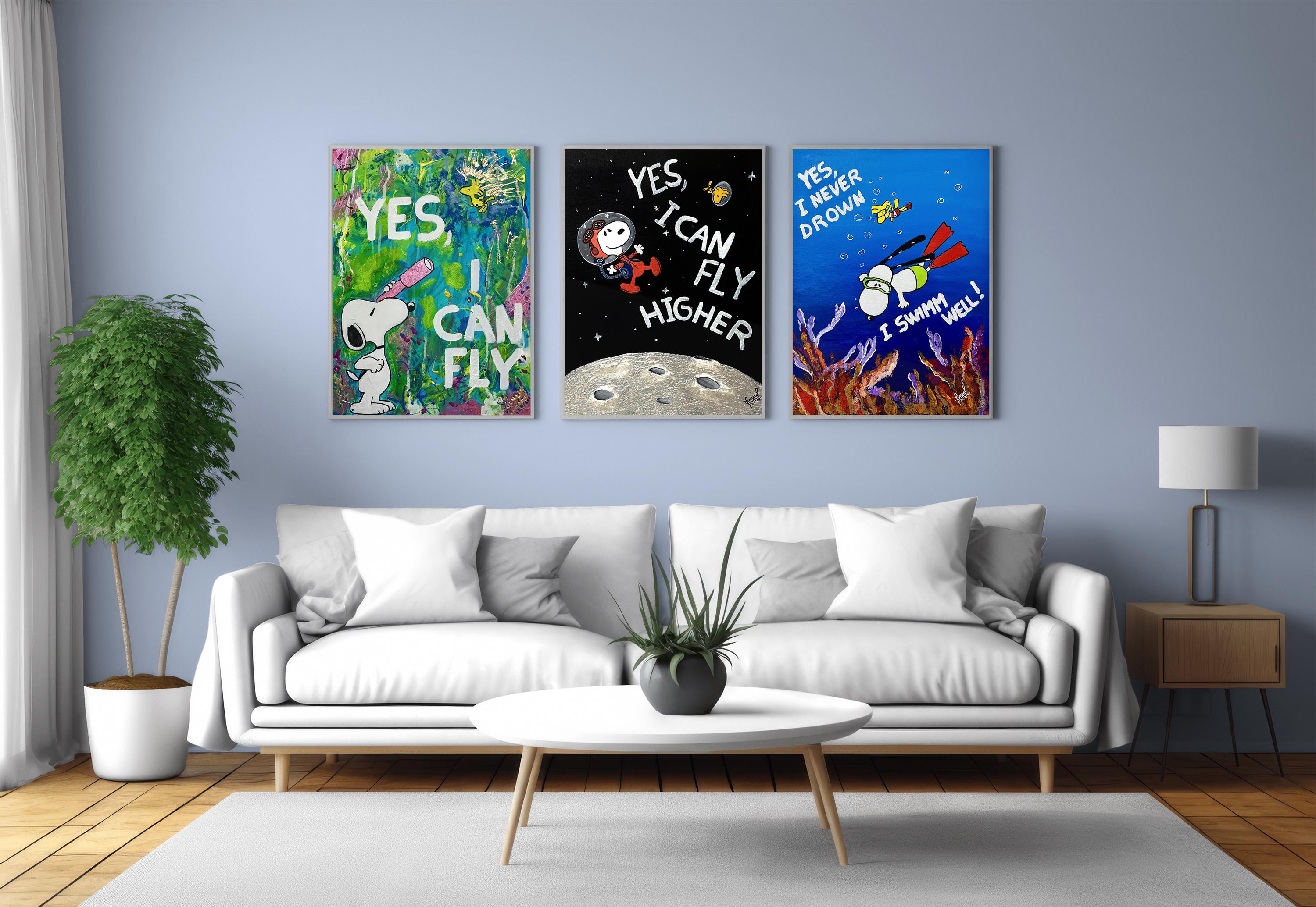 Snoopy Moon Poster: Snoopy's Cosmic Adventure - Etsy