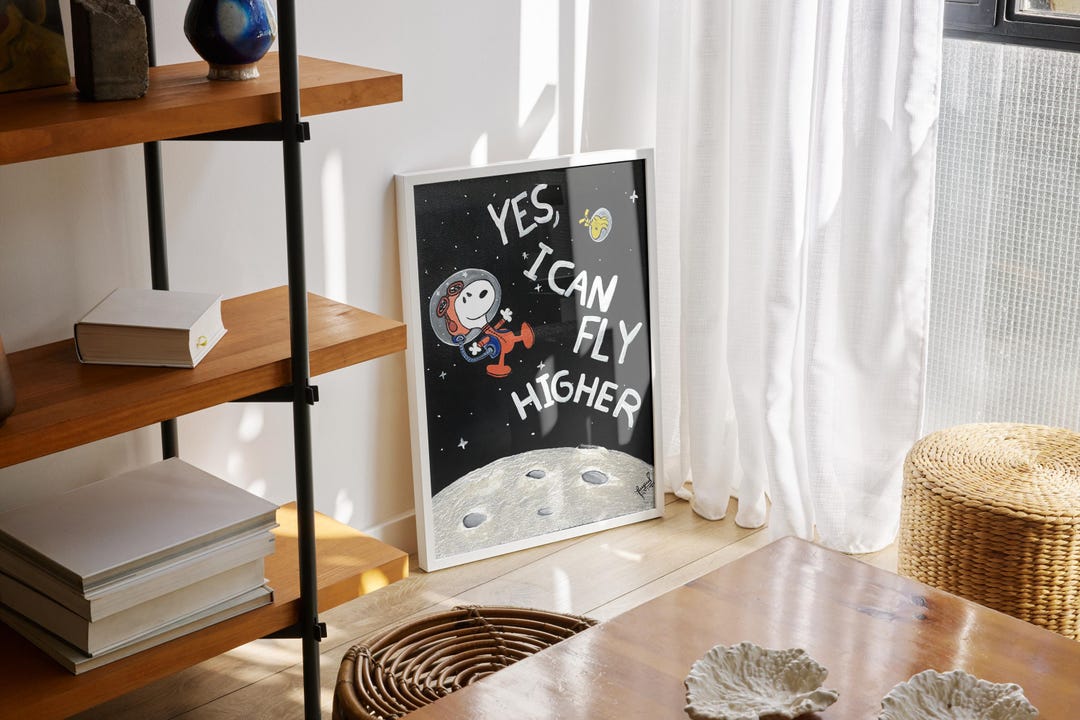 Snoopy Moon Poster: Snoopy's Cosmic Adventure - Etsy