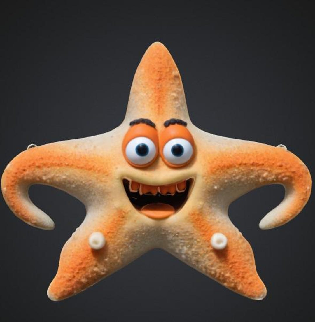Goofy Starfish 3D Print Model – (STL / 3MF) - Etsy
