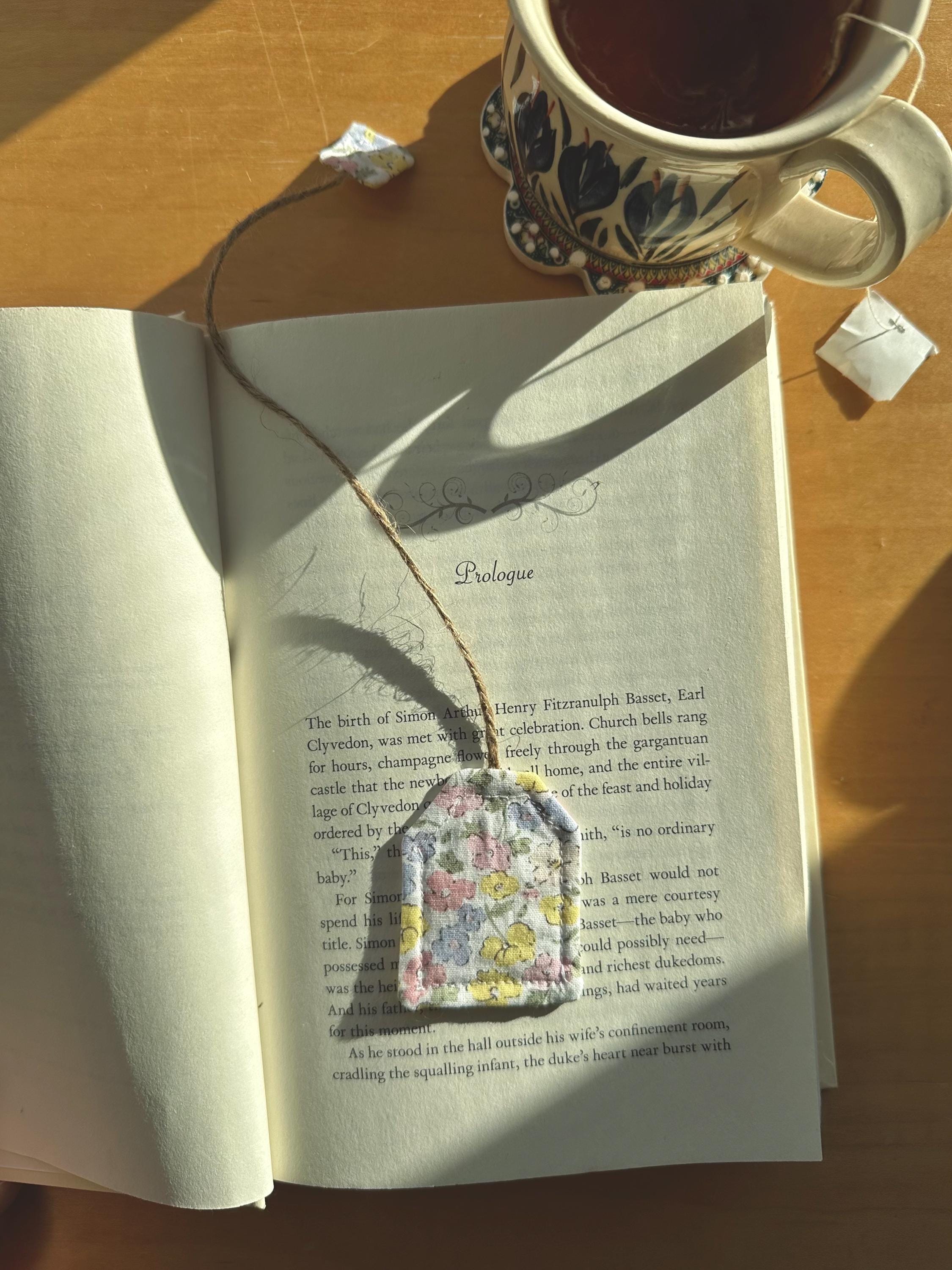 Teabag Bookmark/ Handmade : Three Floral Print Choices - Etsy